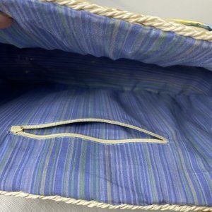 April Cornell | Bags | New April Cornell Straw Hand Bag Floral Bow ...